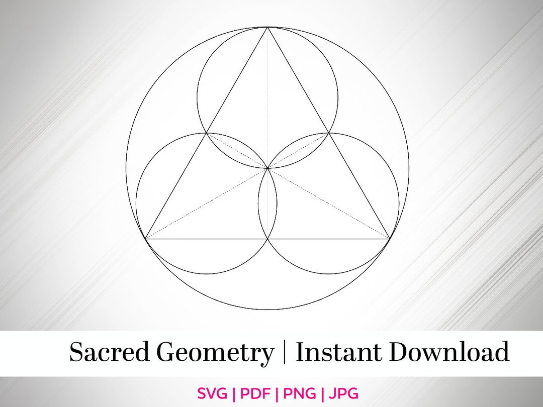 Sacred Geometry SVG, Equilateral Triangle, Cut File, Digital Vector ...