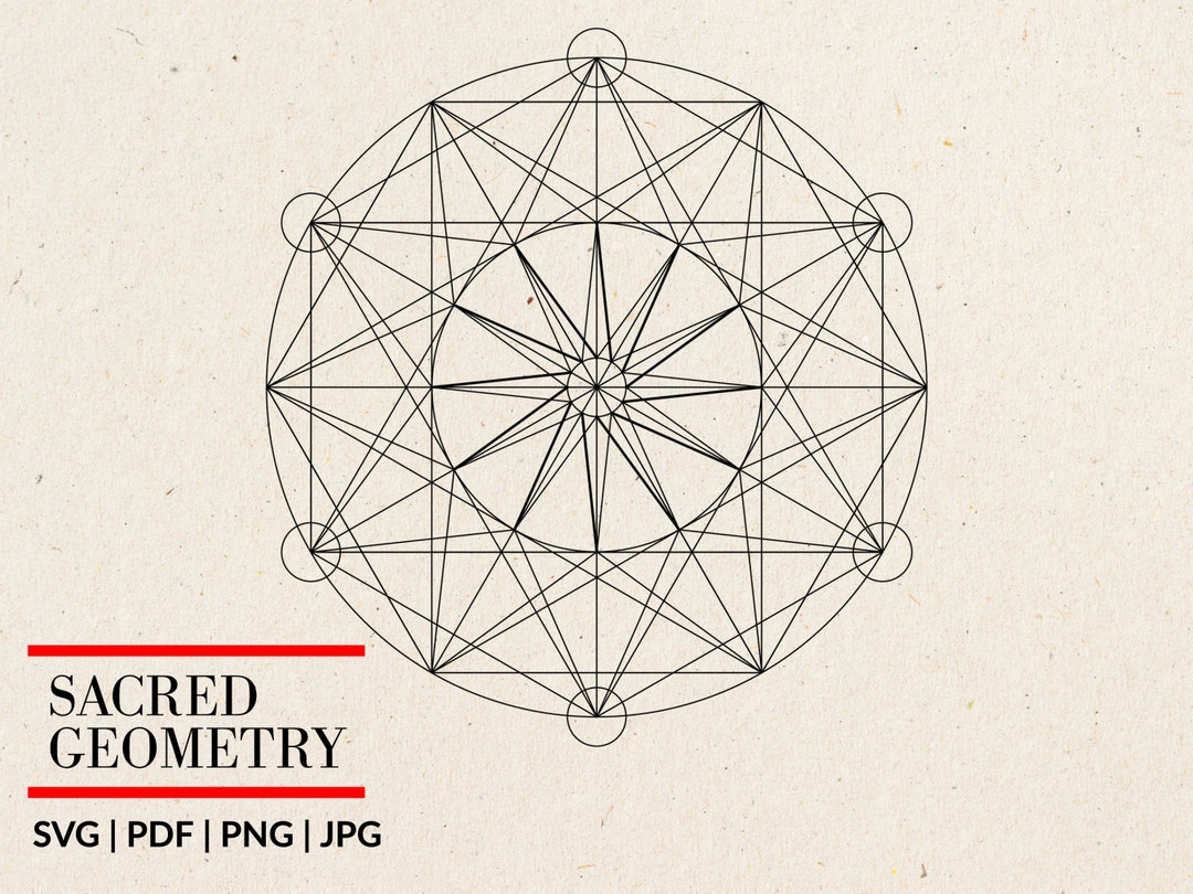 Sacred Geometry SVG Dodecagram Twelve Point Star 12-pointed - Etsy