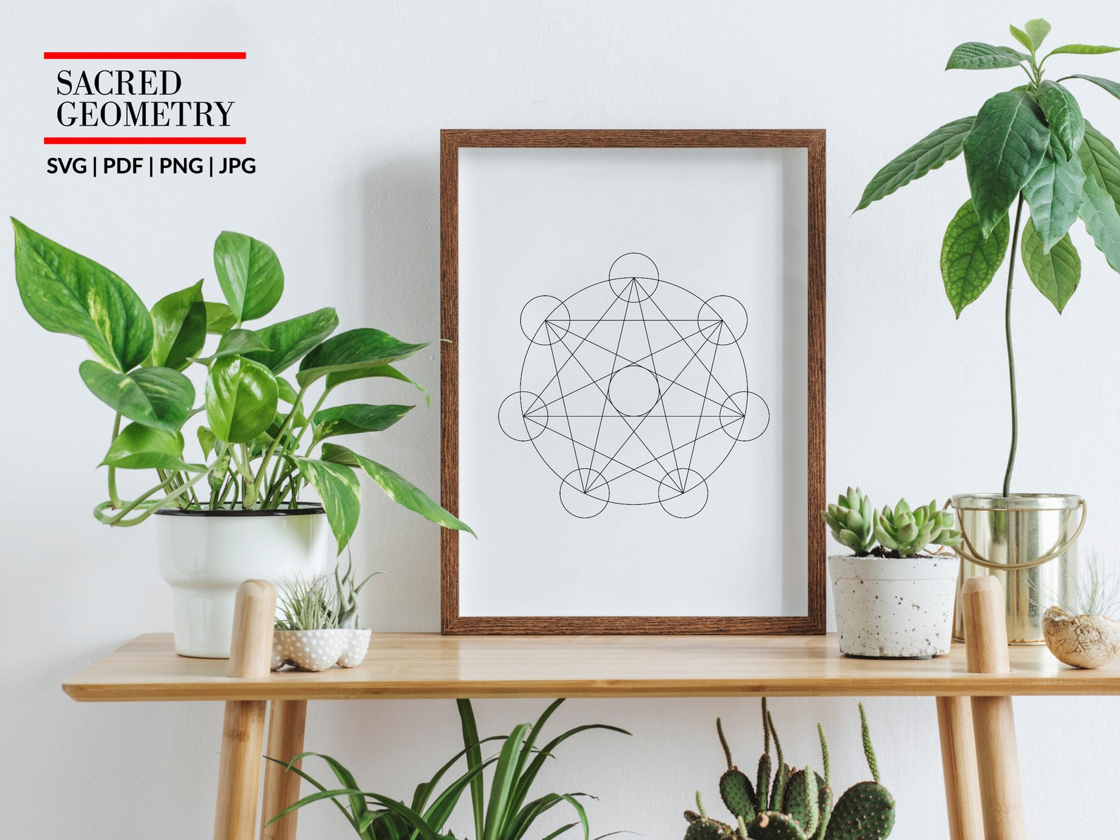 Heptagram Sacred Geometry SVG: Seven Point Star Cut File (digital File ...