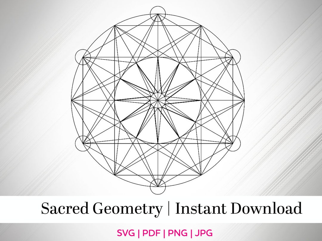 Sacred Geometry SVG, Dodecagram, Twelve Point Star, 12-pointed Star ...