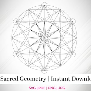 Dodecagram SVG: Sacred Geometry Twelve Point Star (digital File) - Etsy