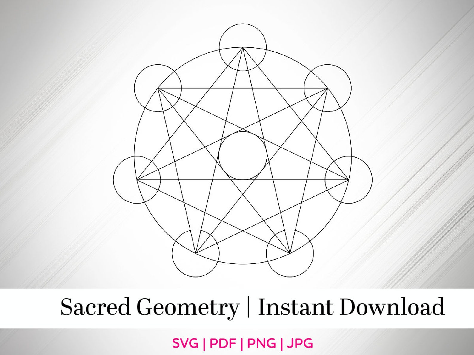 Heptagram Sacred Geometry SVG: Seven Point Star Cut File (digital File ...