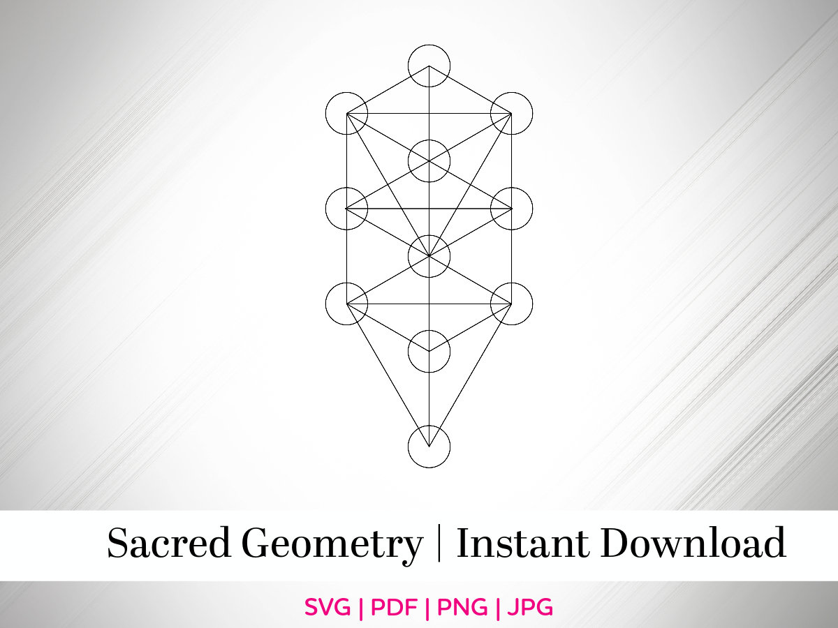 Sacred Geometry SVG, Tree of Life, Kabbalah, Kabbala, Digital File, New ...