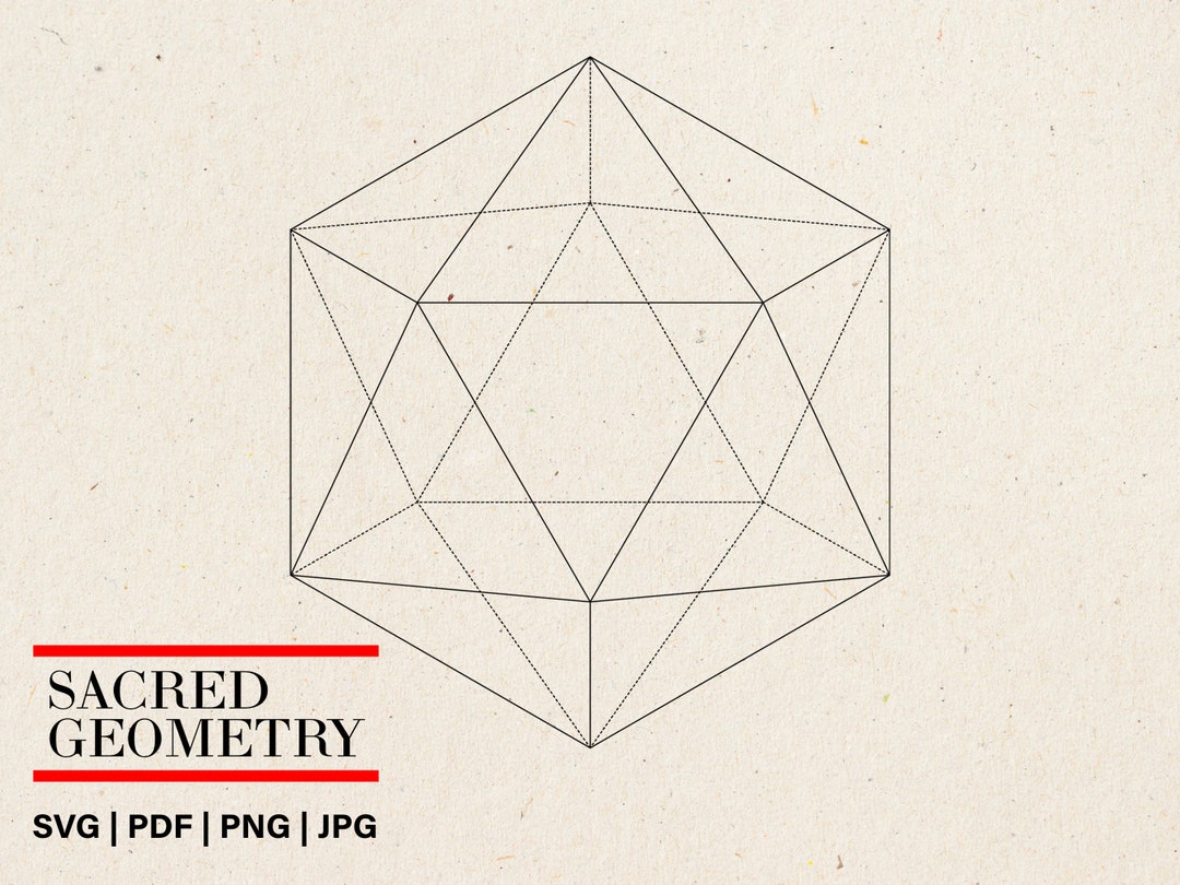 Sacred Geometry SVG Icosahedron Universe Prism Digital - Etsy Australia