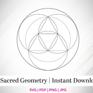 Sacred Geometry SVG, Seed of Life, Equilateral Triangle, Vector Digital ...