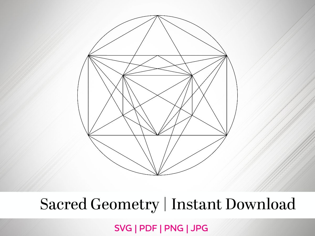 Sacred Geometry SVG, Metatrons Cube, Cut File, Digital File, New Age ...