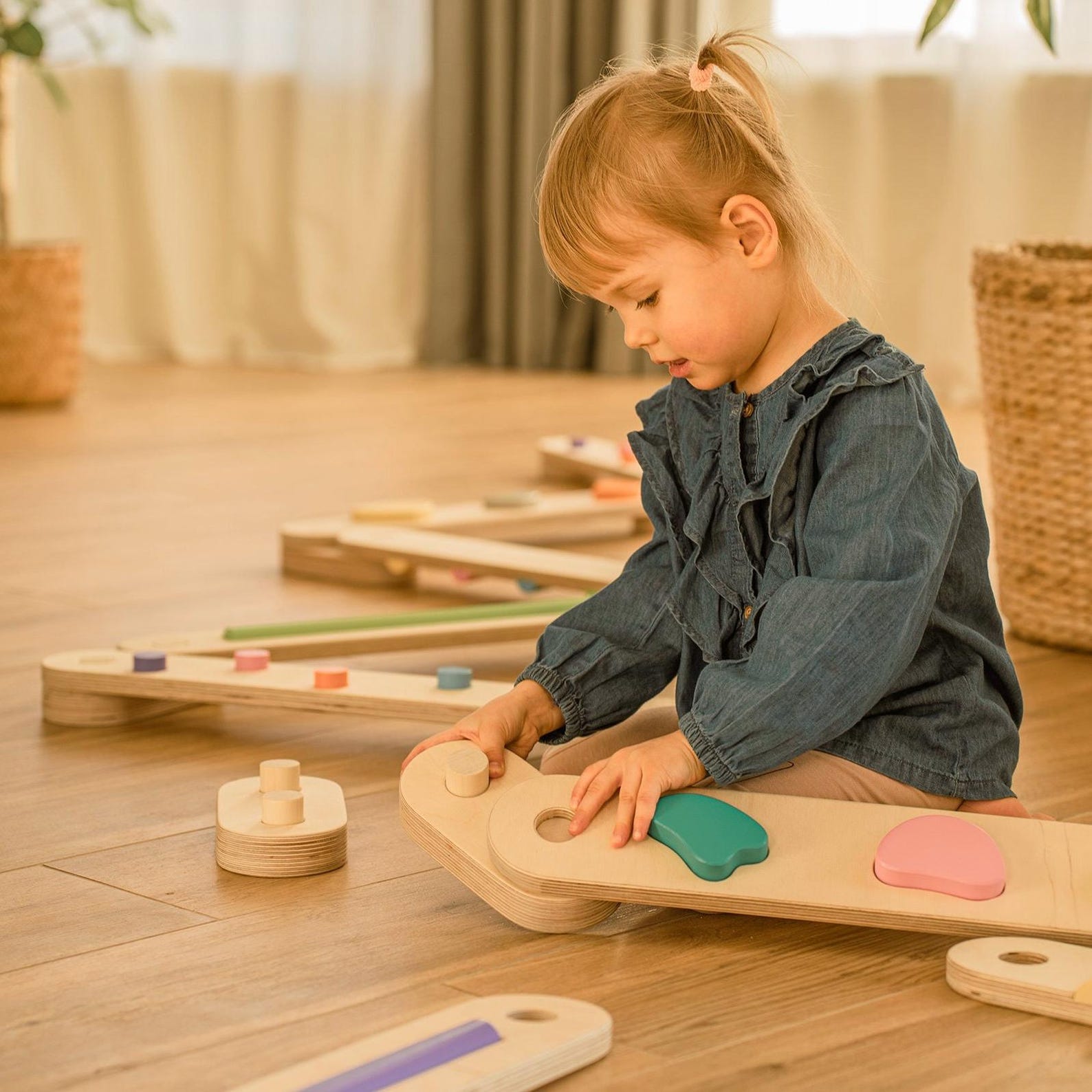 Double-sided Balance Beam Set From 8, Wooden Balance Board, Montessori ...
