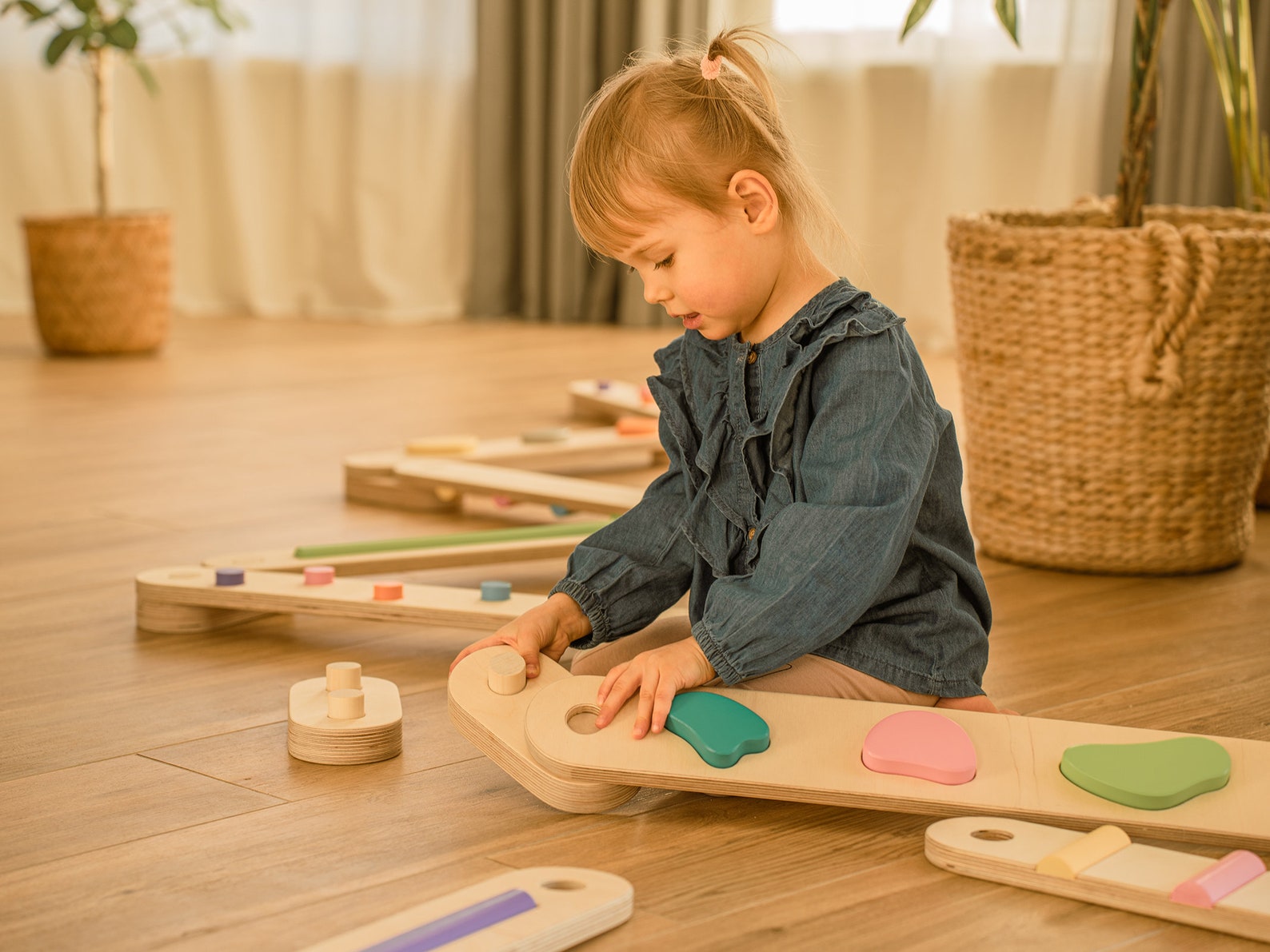 Double-sided Balance Beam Set From 8, Wooden Balance Board, Montessori ...