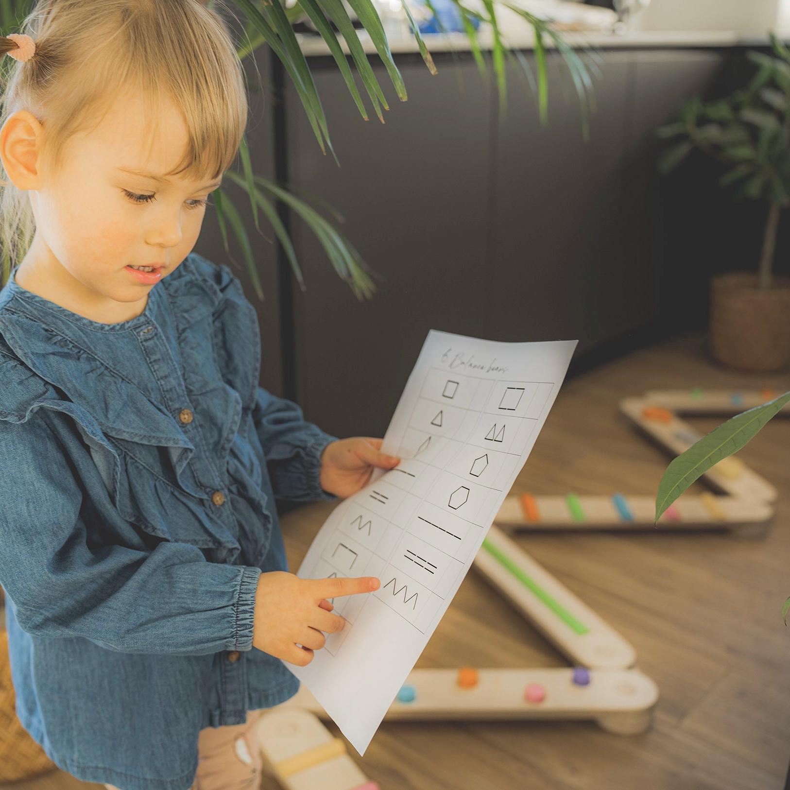 Balance Beam Set From 6 Beams, Double Sided Balance Beam Set for Kid ...