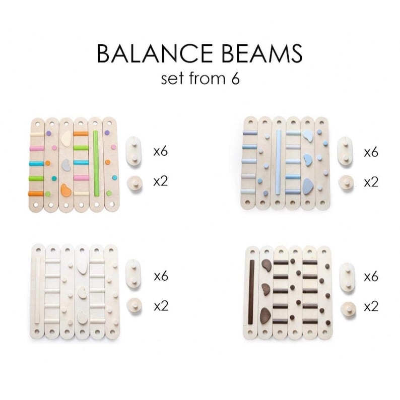 Double-sided Balance Beam Set From 8, Wooden Balance Board, Montessori ...