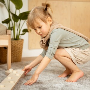 Natural Balance Beam Set 6 Beams, Montessori Balance Board, Double ...