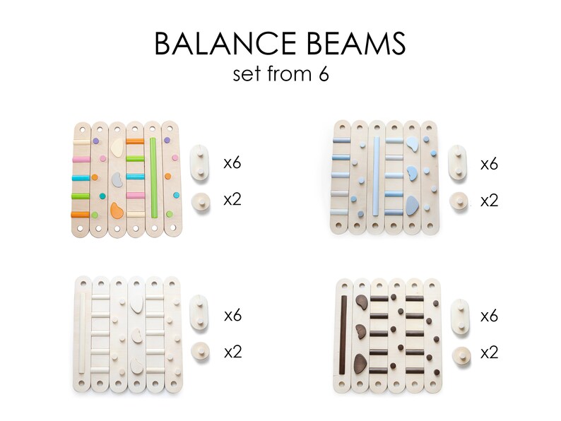Wooden Balance Beam Set From 6, Double-sided Balance Beams, Balance Toy ...