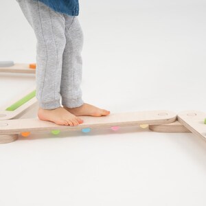 Double-sided Balance Beam Sets, Wood Balance Beam for Kid, Balance Path ...