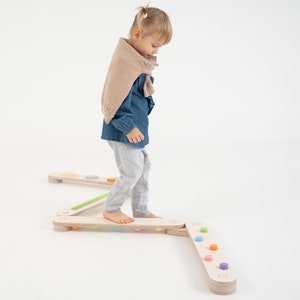 Double-sided Balance Beam Sets, Wood Balance Beam for Kid, Balance Path ...