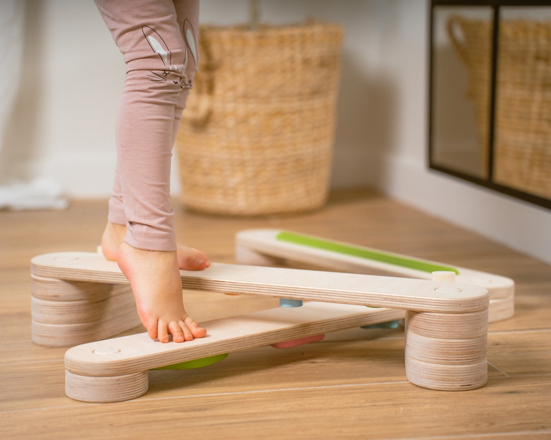 Wooden Balance Beam Set From 6 Double-sided Balance Beams - Etsy