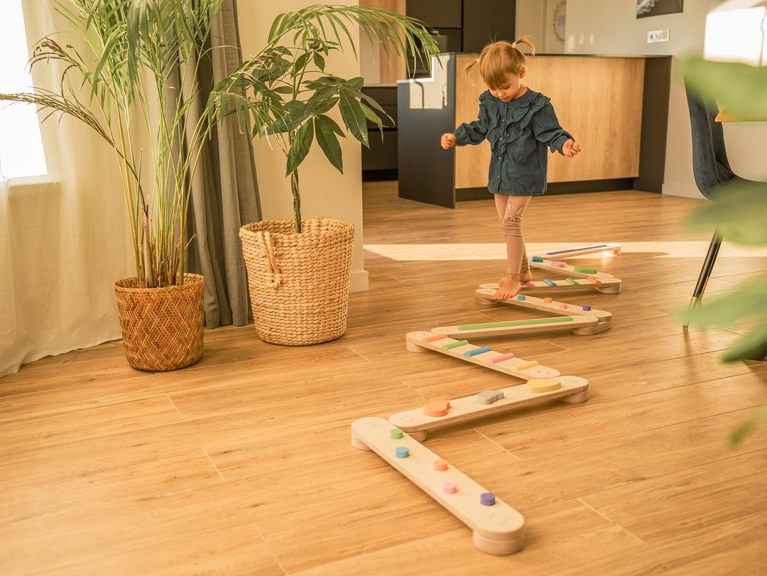 Double-sided Balance Beam Set From 8, Wooden Balance Board, Montessori ...
