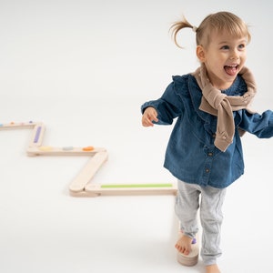 Double-sided Balance Beam Sets, Wood Balance Beam for Kid, Balance Path ...