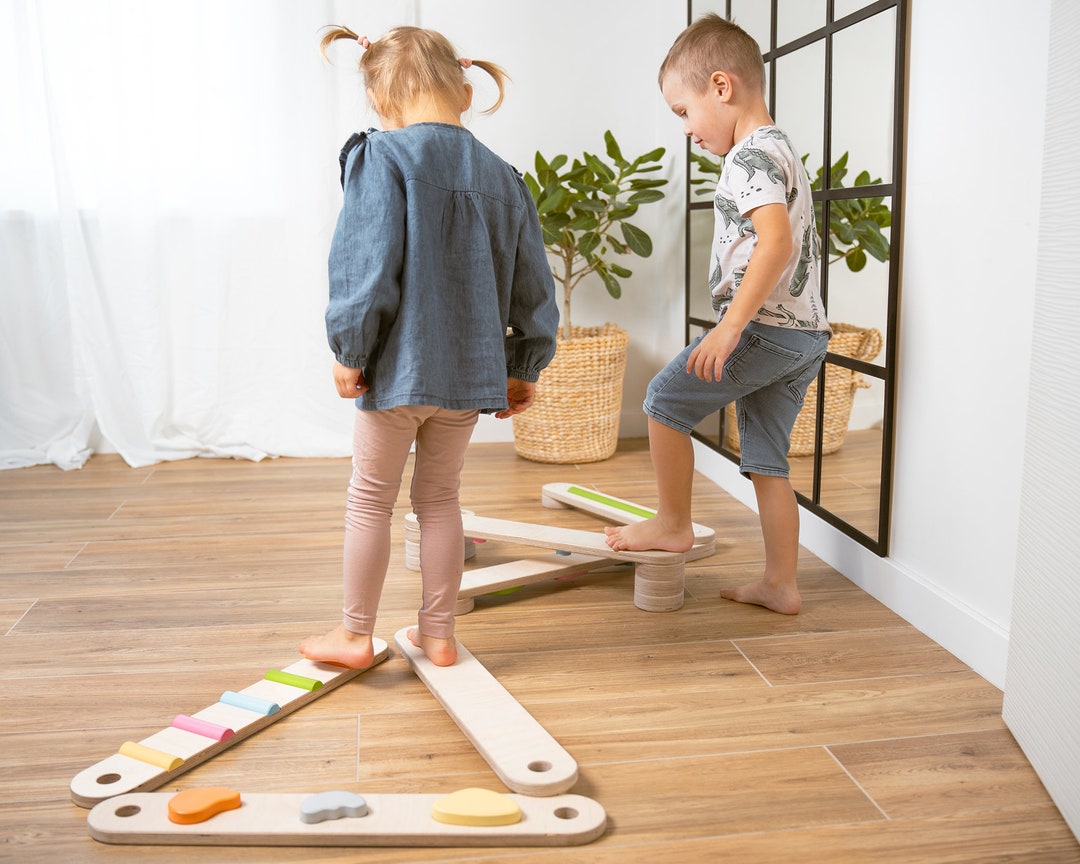 Wooden Balance Beam Set 8 Beams Double-sided Balance Beam - Etsy