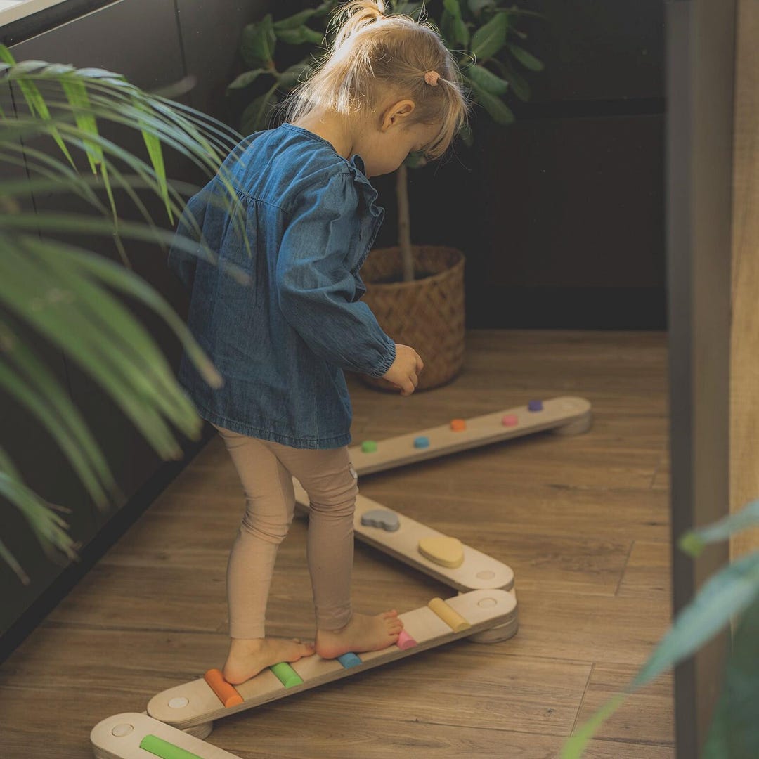 Balance Beam Set From 6 Beams, Double Sided Balance Beam Set for Kid ...