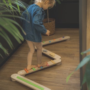 Balance Beam Set From 6 Beams, Double Sided Balance Beam Set for Kid ...