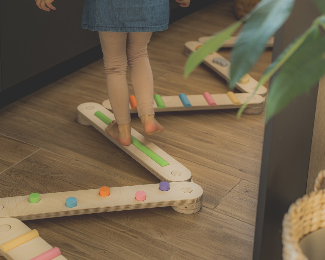 Balance Beam Set From 6 Beams, Double Sided Balance Beam Set for Kid ...