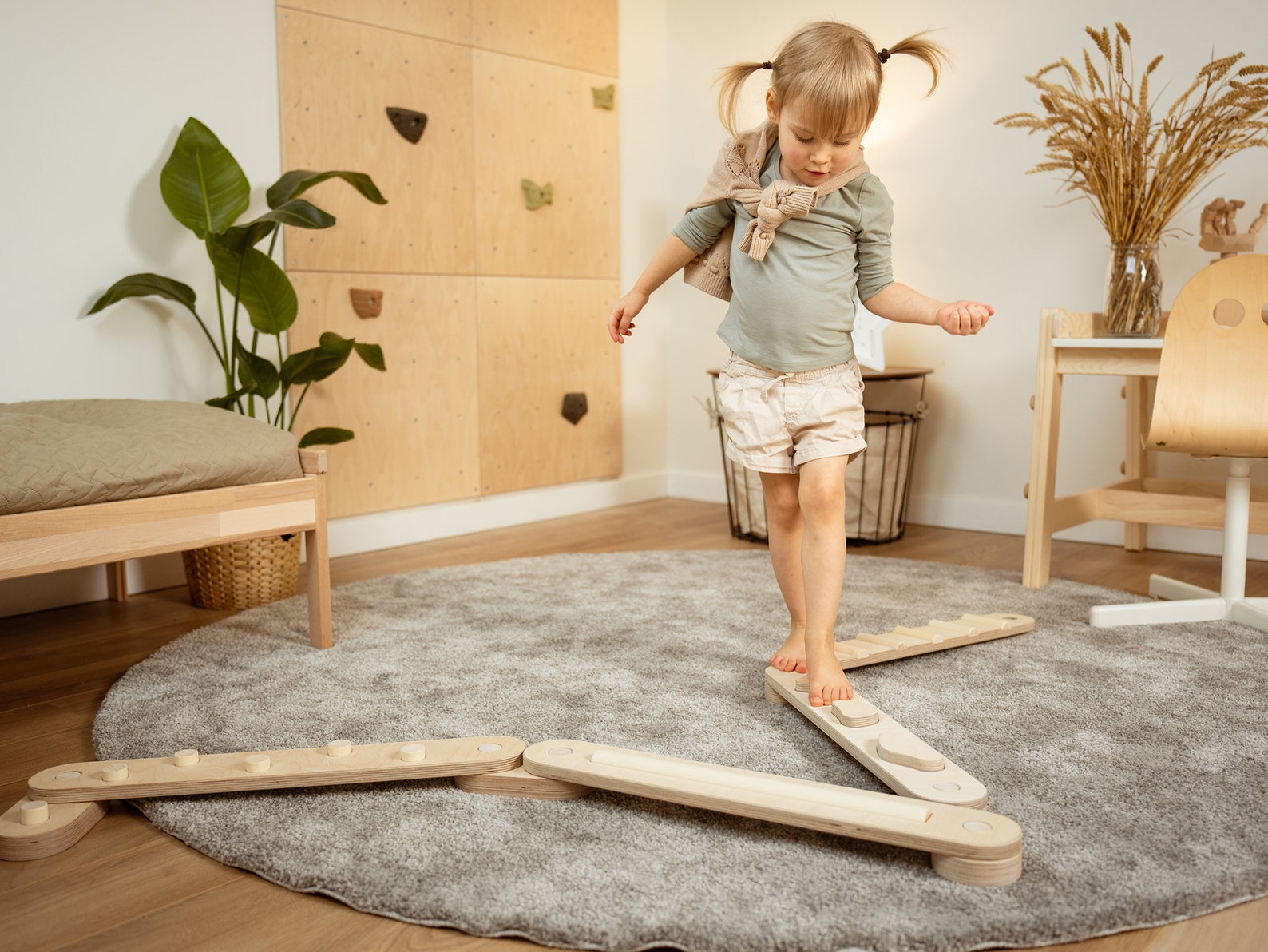 Double-sided Balance Beam Set From 8, Wooden Balance Board, Montessori ...
