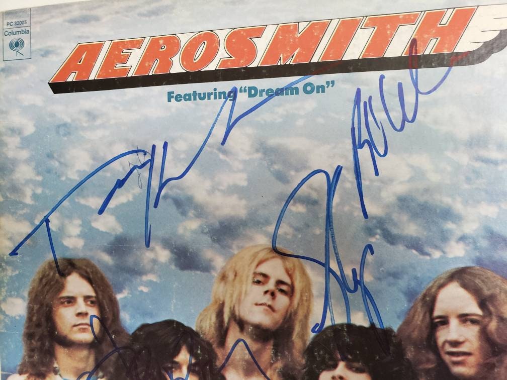 Aerosmith Autographed Record Album Cover W/ COA - Etsy