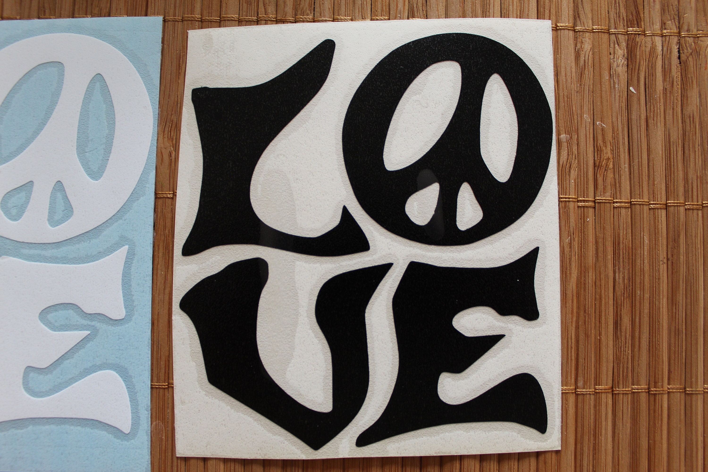 Love Peace Stickers 4.5x4 Black or White - Etsy
