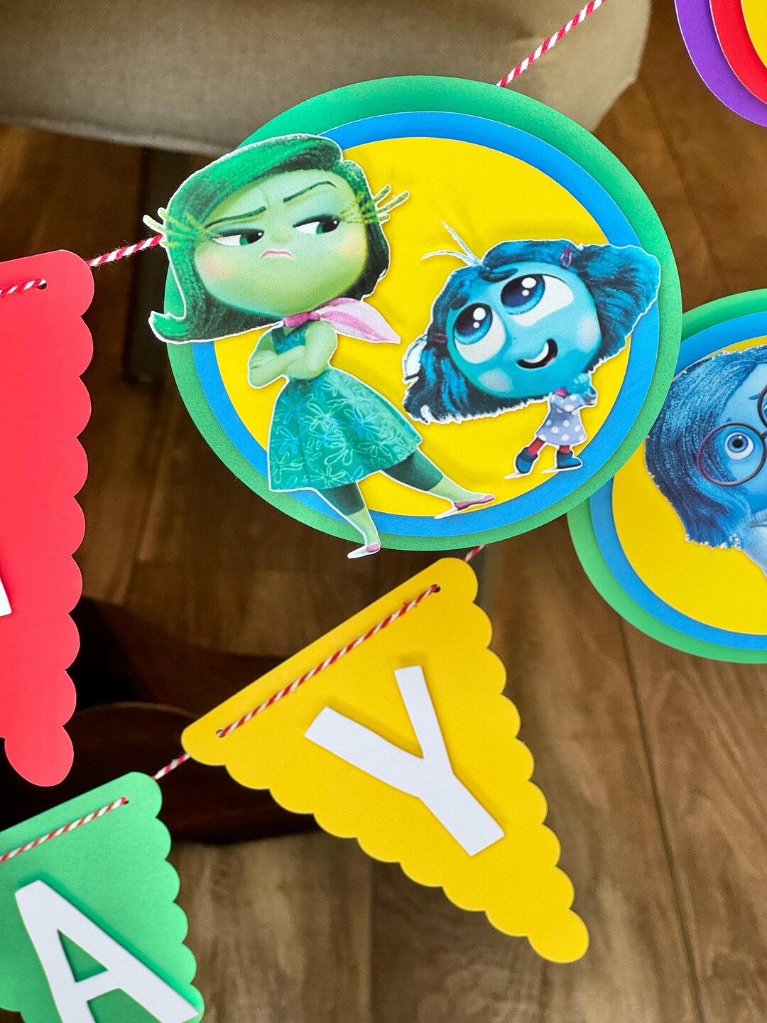 Inside Out 2 Birthday Banner, Happy Birthday Banner, Pixar Inside Out 2 ...
