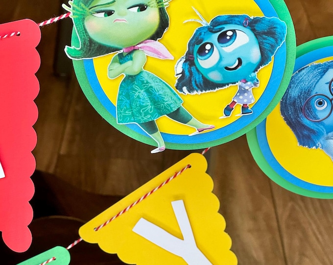 Inside Out Cake Topper Inside Out 2 Birthday Inside Out Party Theme ...