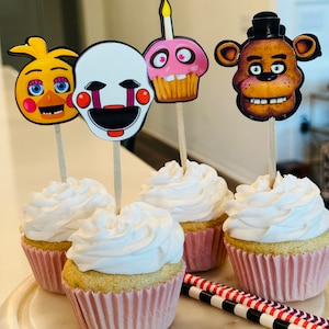 Five Nights at Freddy's Cupcake Toppers-fnaf Party Decor-friday Nights ...