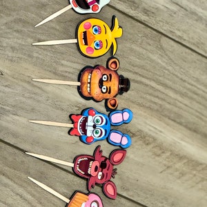 Five Nights at Freddy's Cupcake Toppers-fnaf Party Decor-friday Nights ...