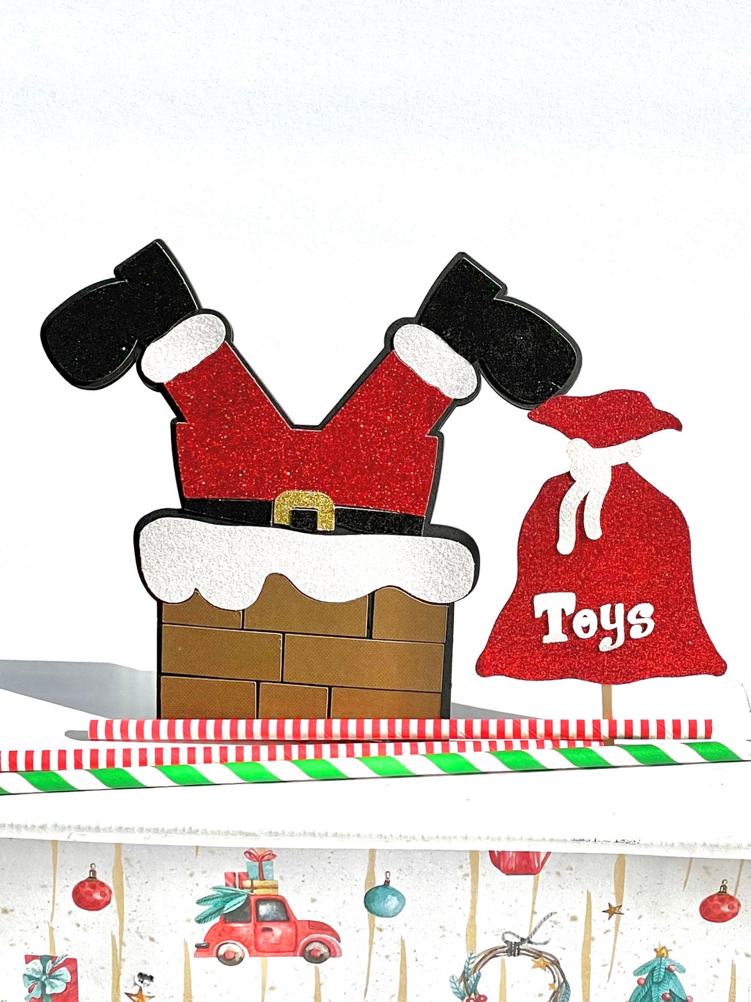 Santa Legs Cake, Santa Cake Topper Legs, Christmas Cake Topper, Holiday ...