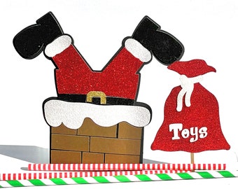 Santa Legs Christmas Boots Wood Cutout Shape Silhouette Blank Unpainted ...