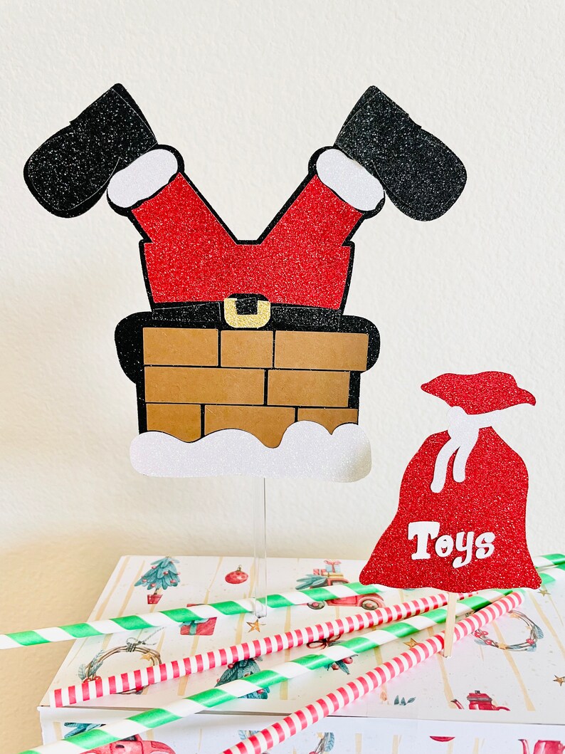 Santa Legs Cake Santa Cake Topper Legs Christmas Cake - Etsy