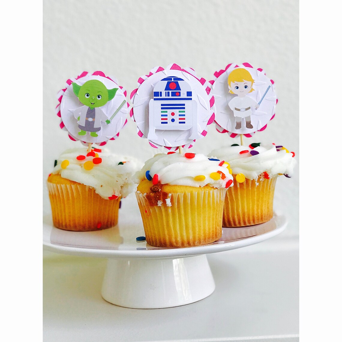 Star Wars Themed Cupcake Toppers Star Wars Birthday Toppers | Etsy