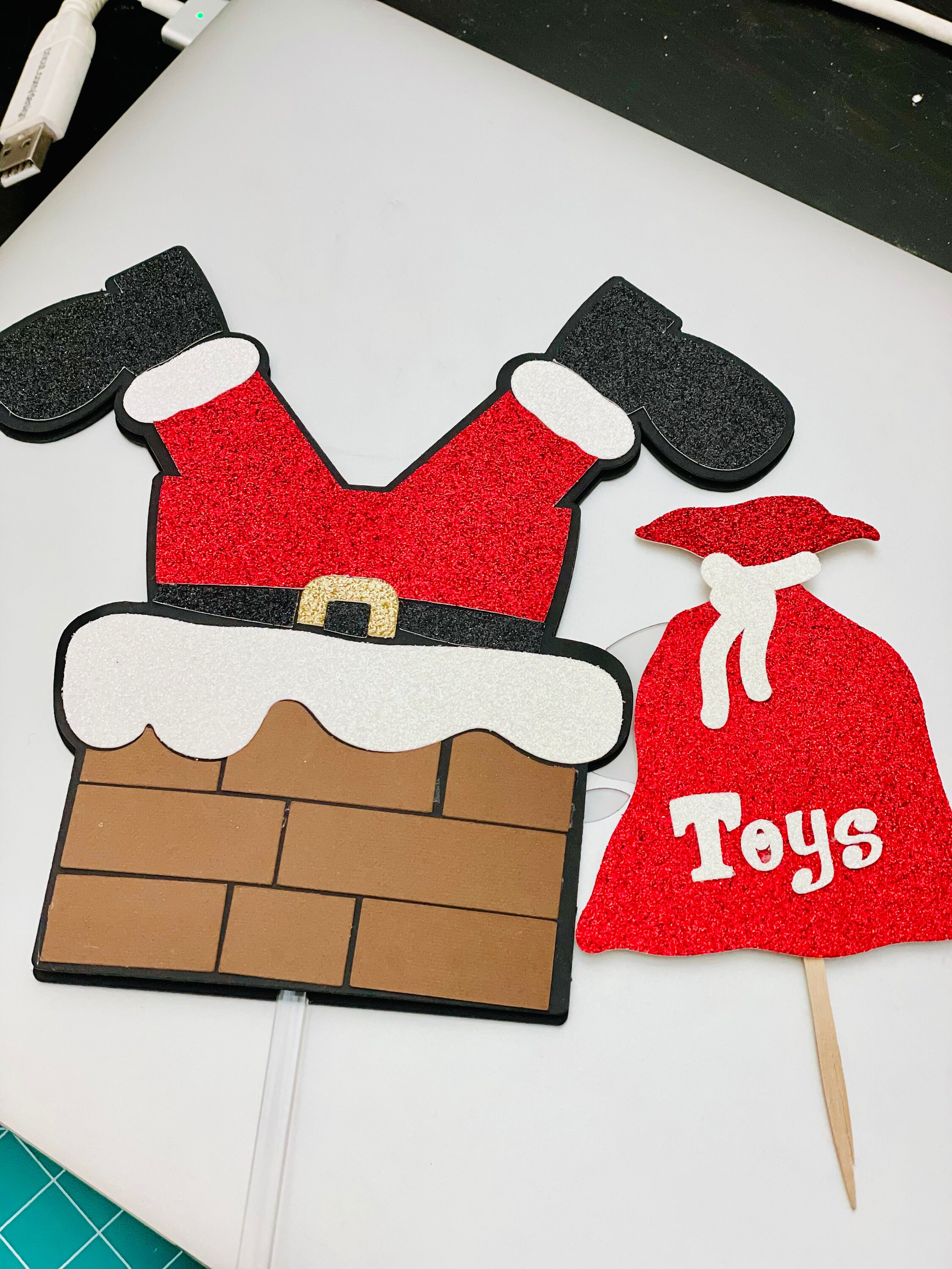 Santa Legs Cake, Santa Cake Topper Legs, Christmas Cake Topper, Holiday ...