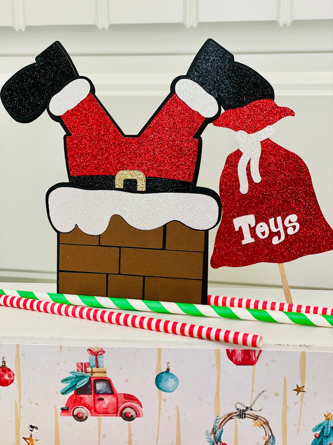 Santa Legs Cake, Santa Cake Topper Legs, Christmas Cake Topper, Holiday ...