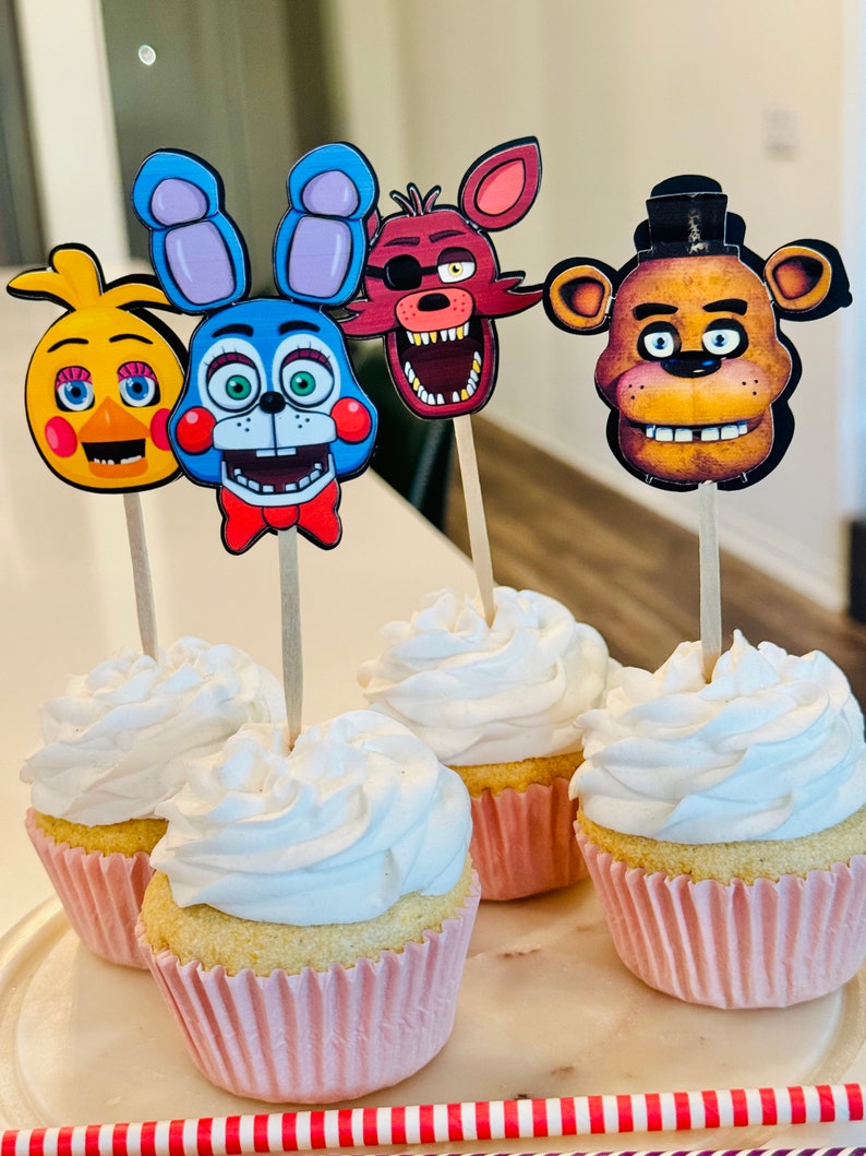 FNAF Cupcake Toppers, Five Nights at Freddy's Party Decor - Etsy