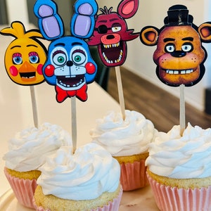 Five Nights at Freddy's Cupcake Toppers-fnaf Party Decor-friday Nights ...