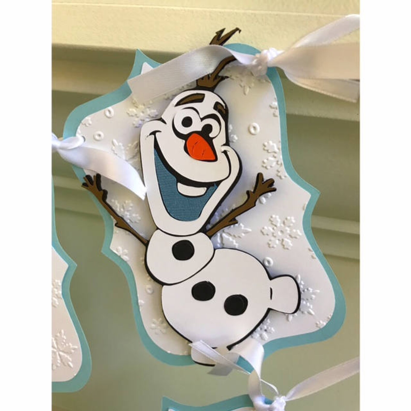 Frozen Banner, Frozen Birthday Banner,blue, White & Silver Frozen ...