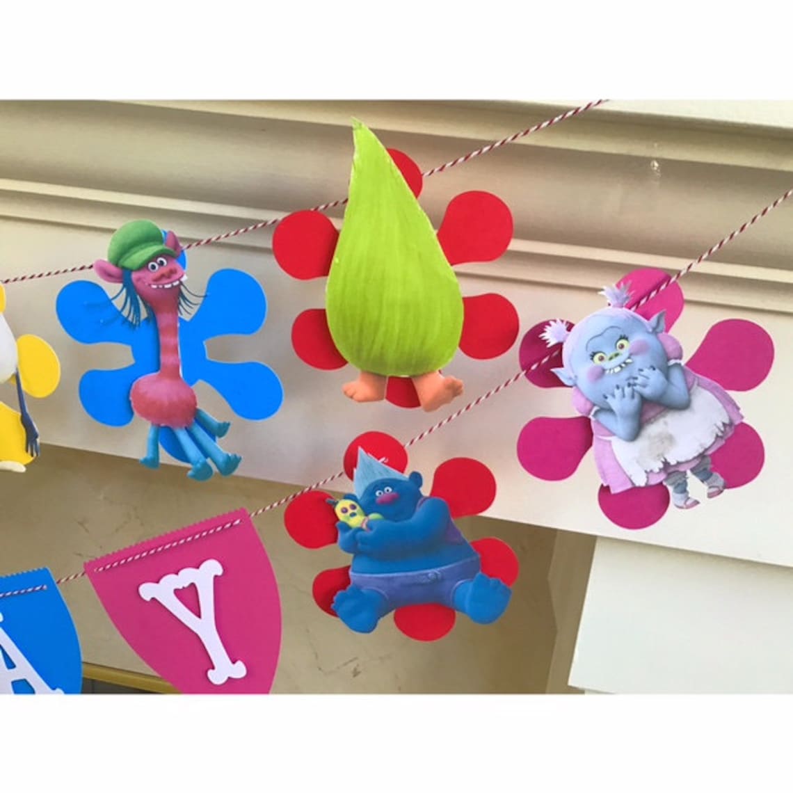 TROLLS Birthday Banner-trolls Theme Party-trolls Decorations - Etsy