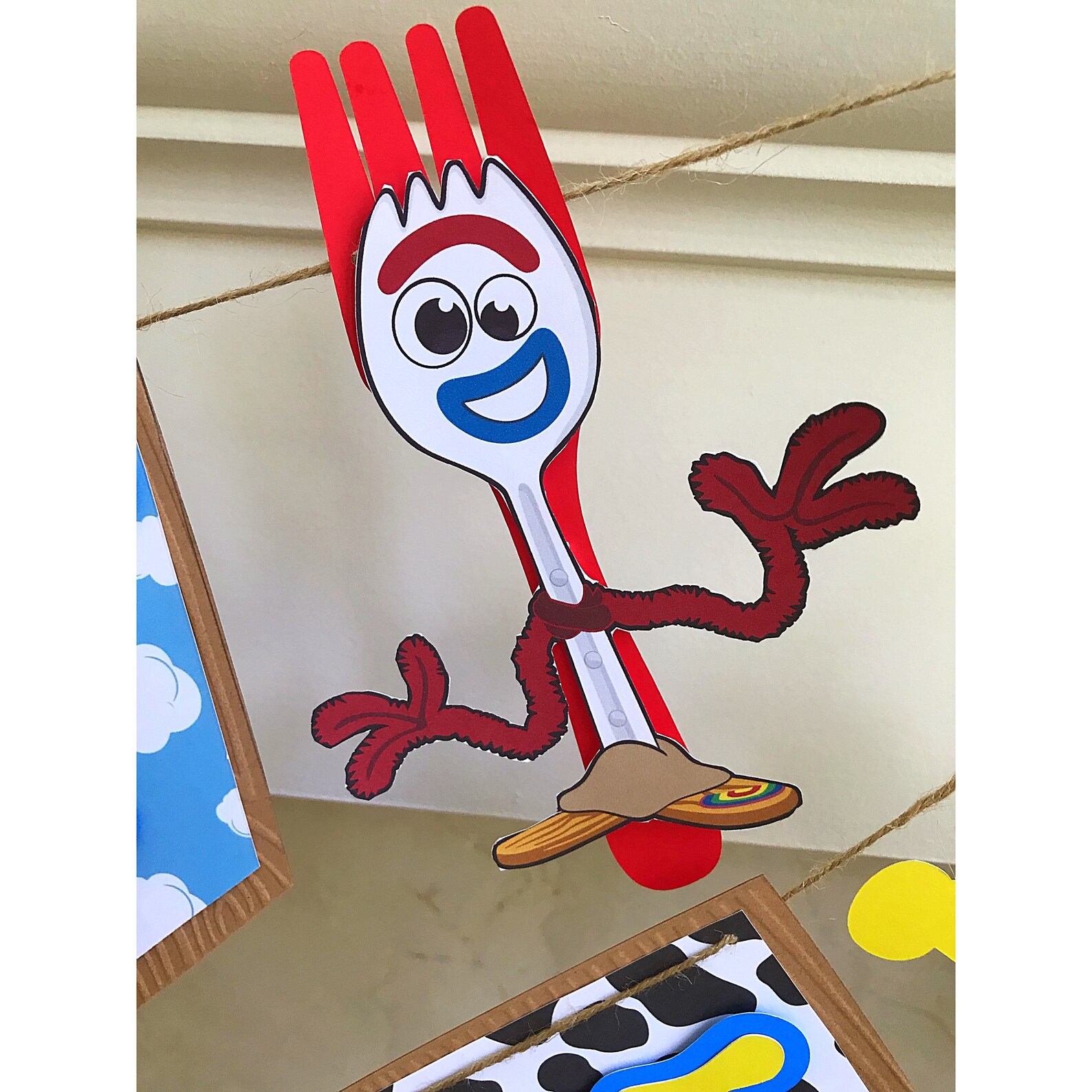 Toy Story 4 Birthday Banner. Forky Birthday Toy Story Themed - Etsy