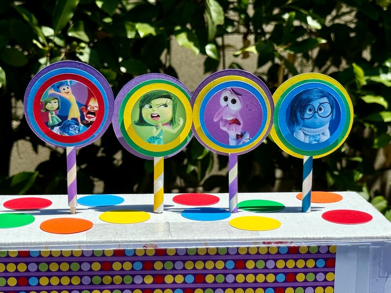 Inside Out 1 & 2 Cupcake Toppers, Handmade Party Food Picks - Etsy