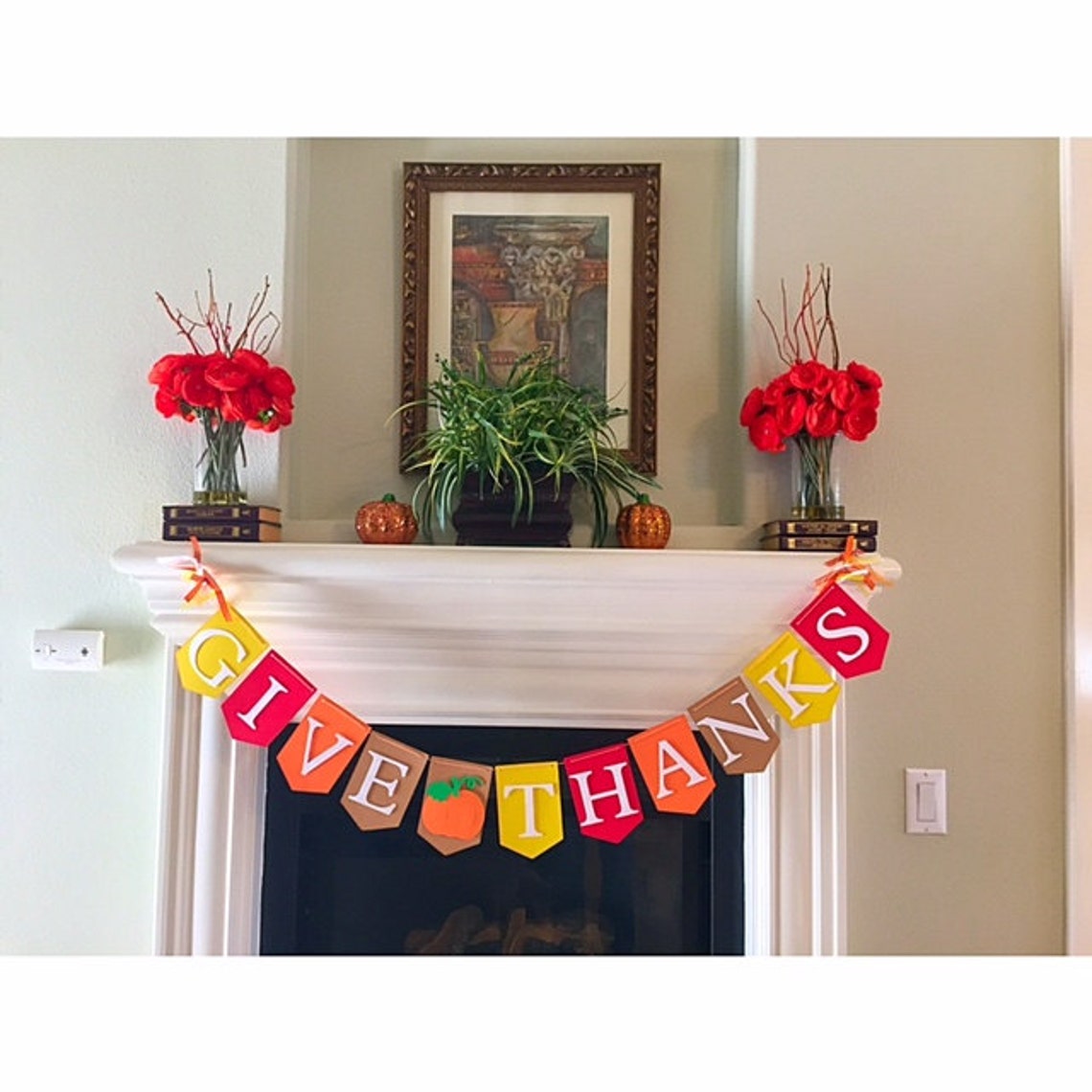 Thanksgiving Banner Give Thanks Banner Thanksgiving Decor - Etsy