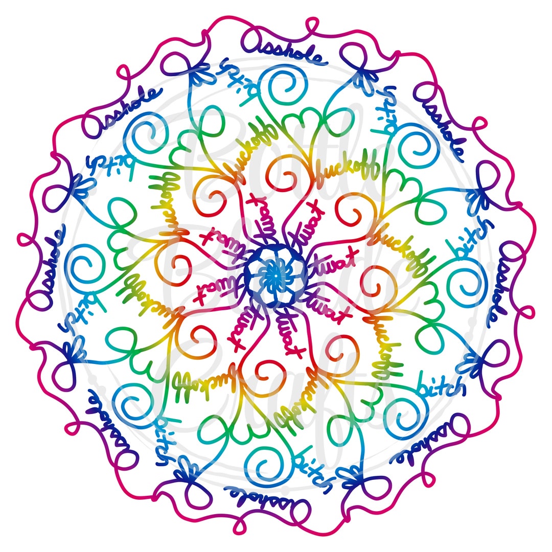 Swear Word Mandala--digital Download - Etsy
