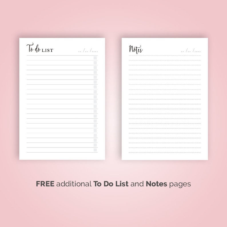 Daily Planner Printable to Do List, Printable Notes, Daily Schedule ...