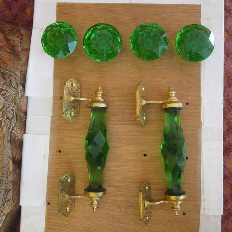 Green Glass Door Knobs - Etsy