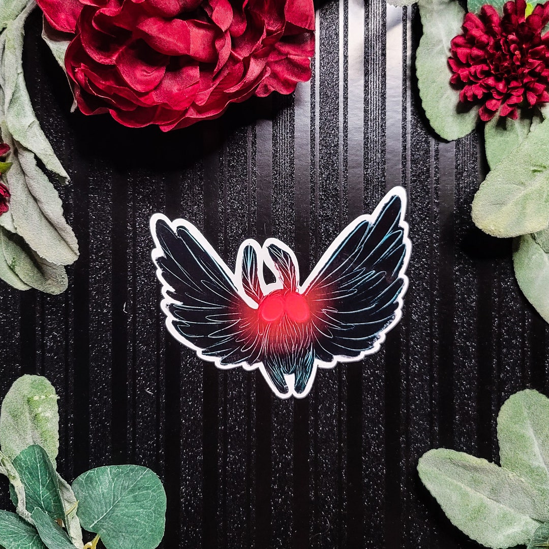 Mothman/red Eyed Moth Premium Glossy Magnet - Etsy