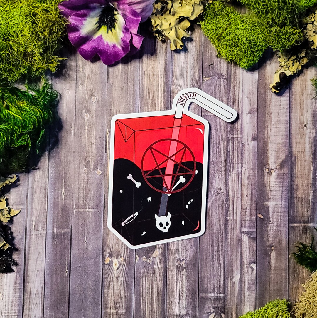 Occult Juice / Goth Juice Box Premium Vinyl Sticker - Etsy